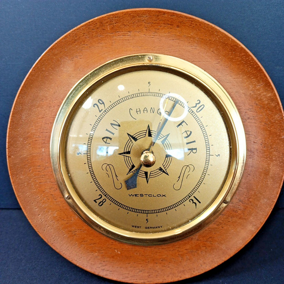 Westclox | Accents | Rare Westclox Weather Barometer West Germany Made ...